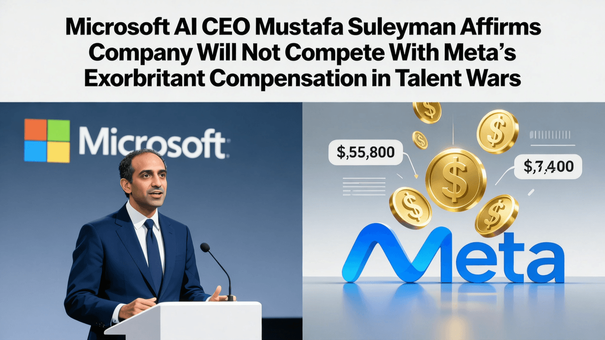 Microsoft AI CEO Mustafa Suleyman Affirms Company Will Not Compete With ...